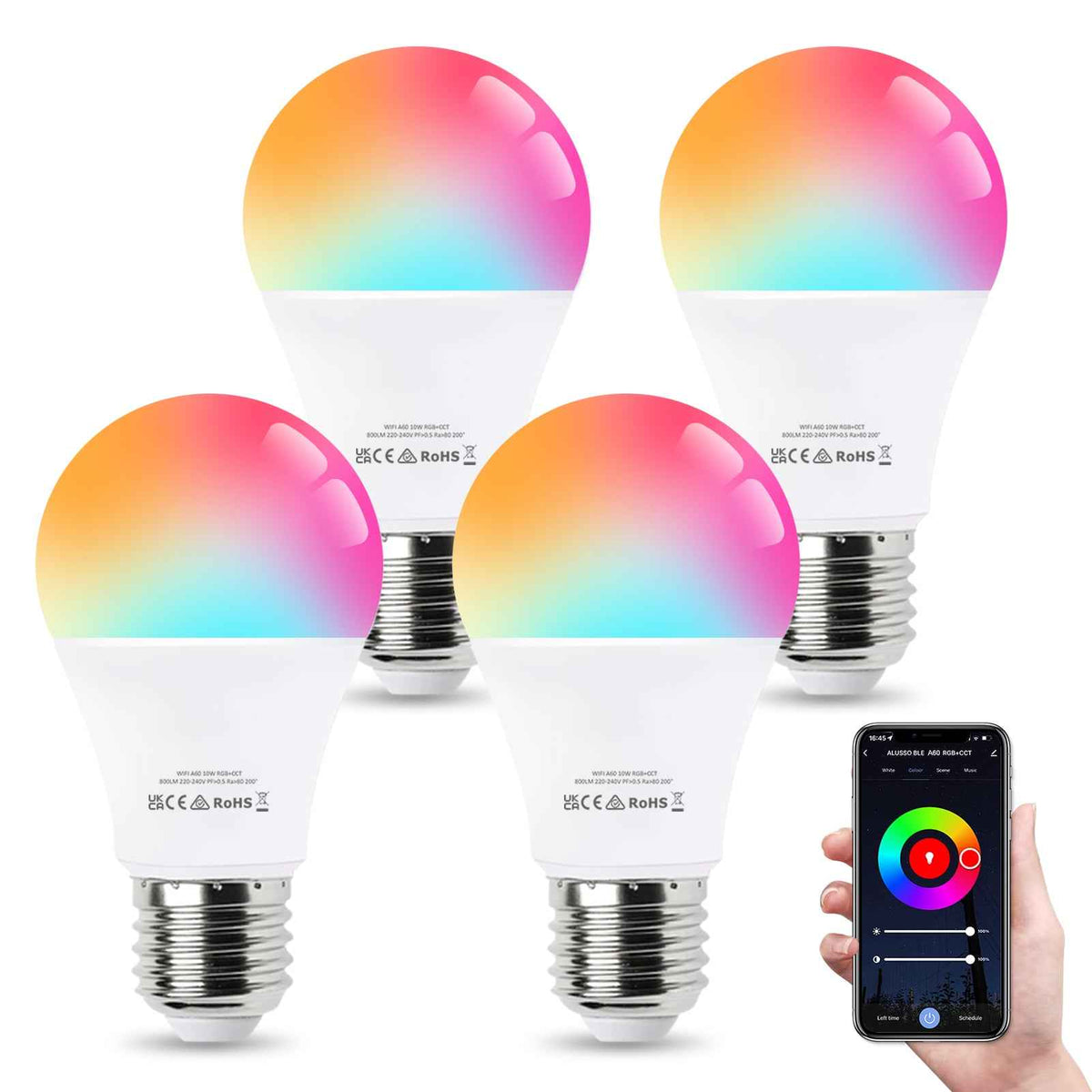 Smart A60 E27 LED Bulbs RGB WiFi 10W — ALUSSO LIGHTING