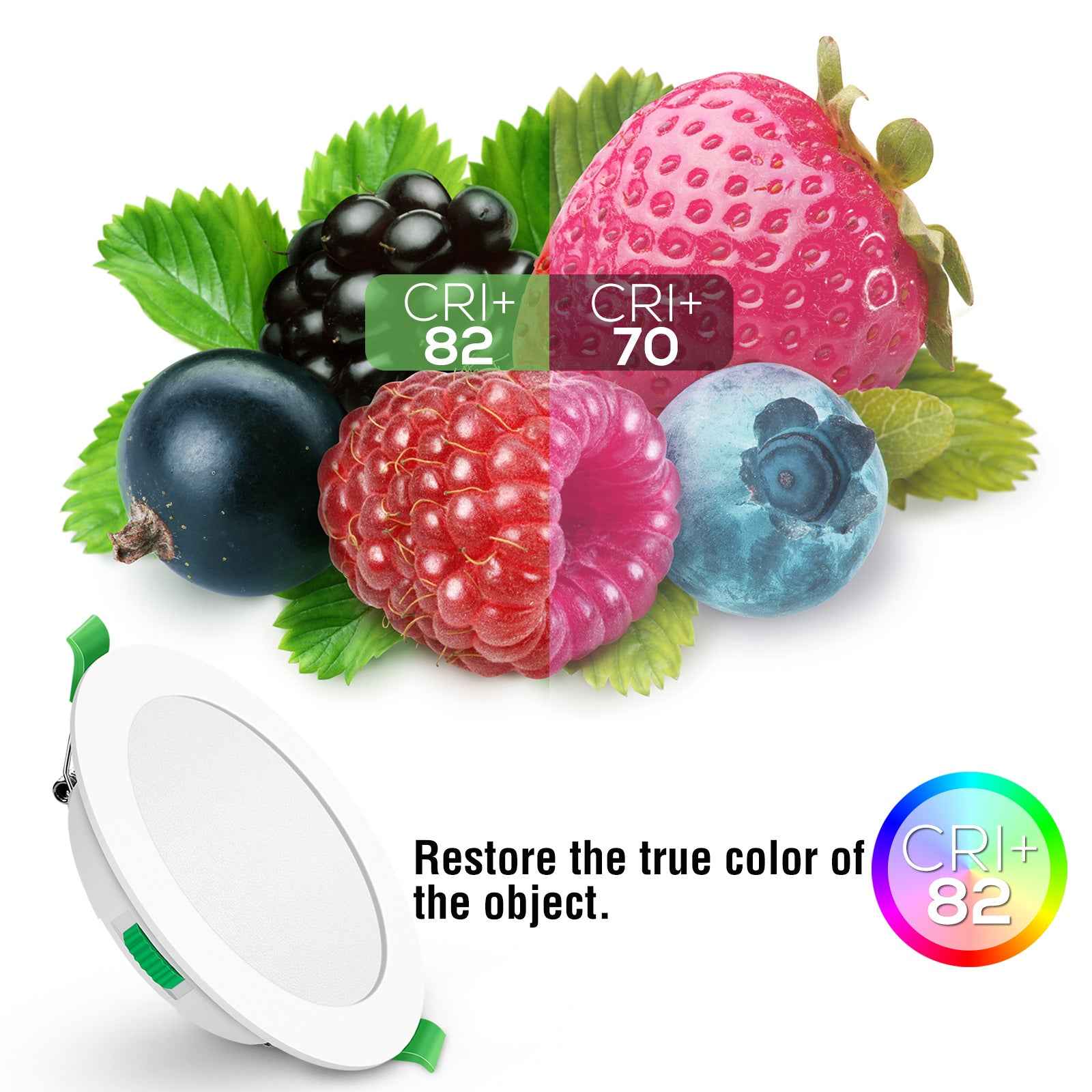 15W Ultra Slim LED Downlight CCT Dimmable IP44 White Cutout 145-160mm